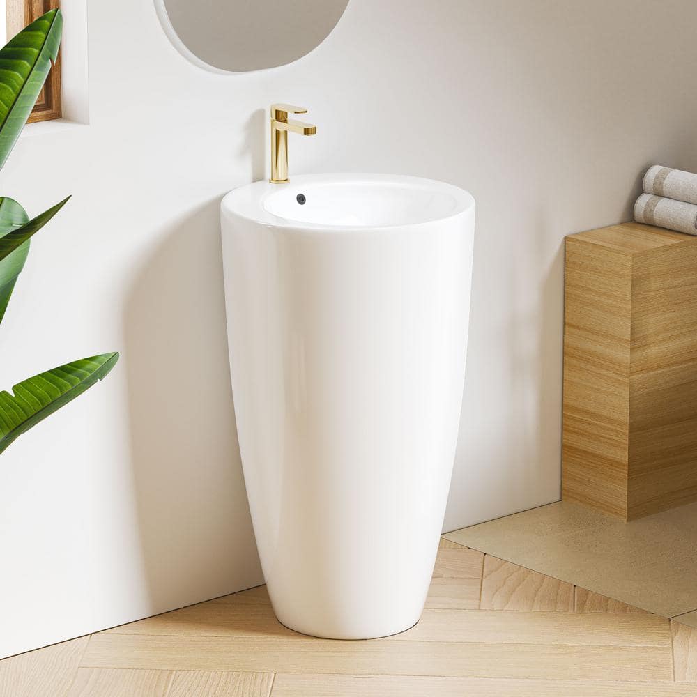 Eridanus Gibbous Vitreous China 33 in. Circular Pedestal Eridanus Gibbous Vitreous China 33 in. Circular Pedestal