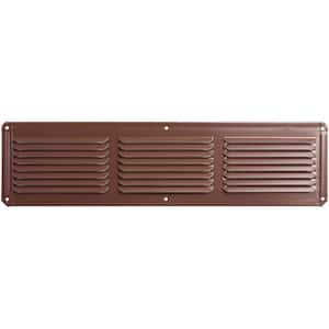 Master Flow 16 in. x 4 in. Aluminum Under Eave Soffit Vent in Brown ...