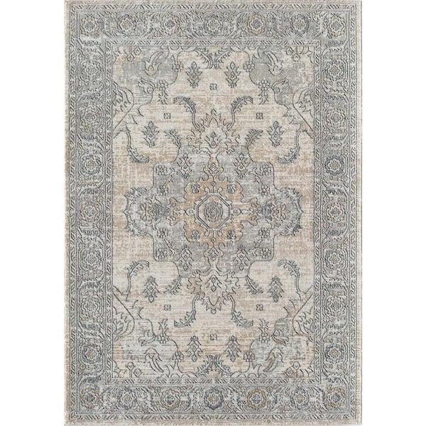 Rugs America Milford Sepia Estate Beige 2 ft. X 4 ft. Area Rug RA30250 ...
