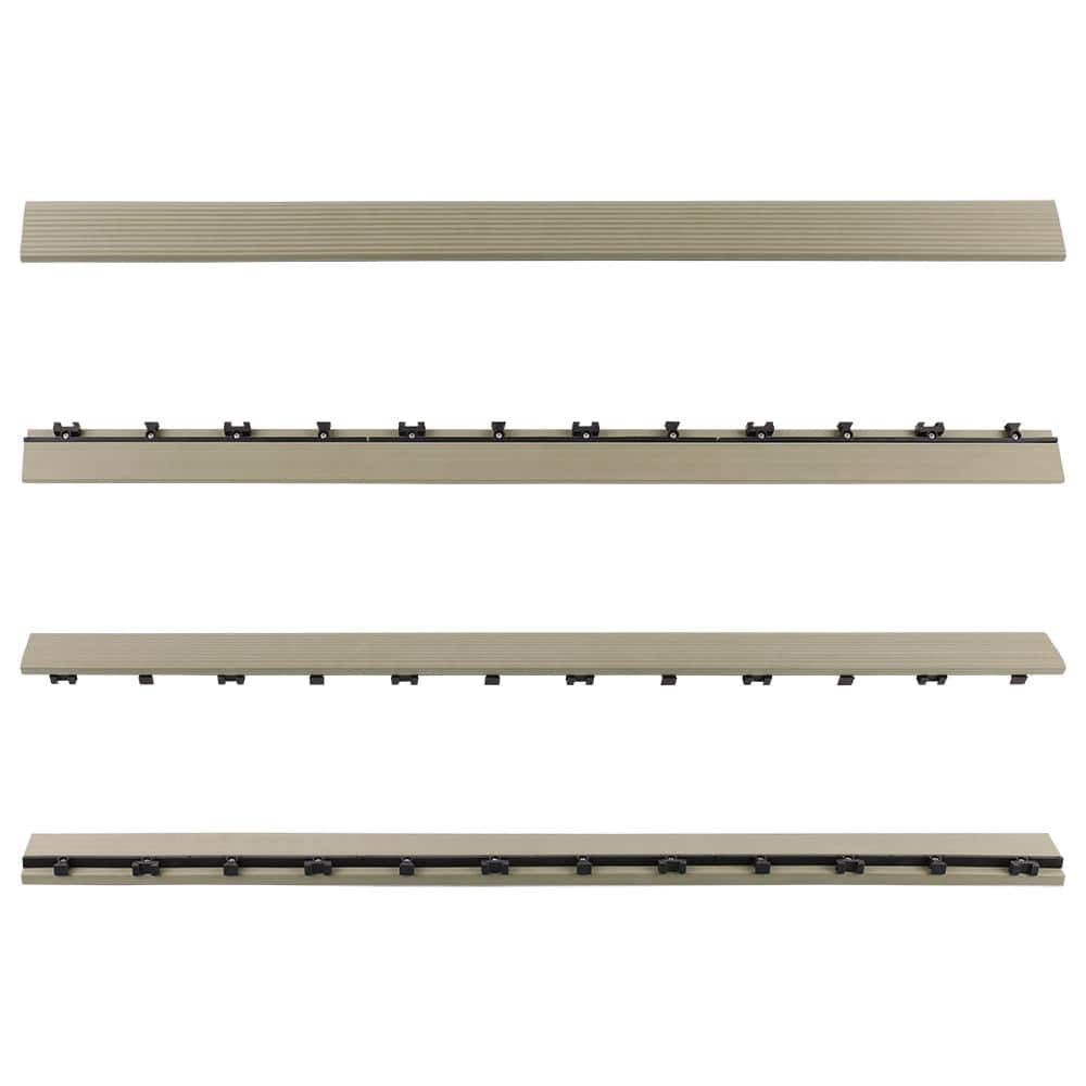 NewTechWood 1/6 ft. x 3 ft. Quick Deck Composite Deck Tile Straight ...