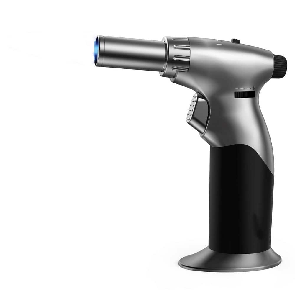 Wudkey Black Flame Butane Torch Lighter, Adjustable Flame Size ...