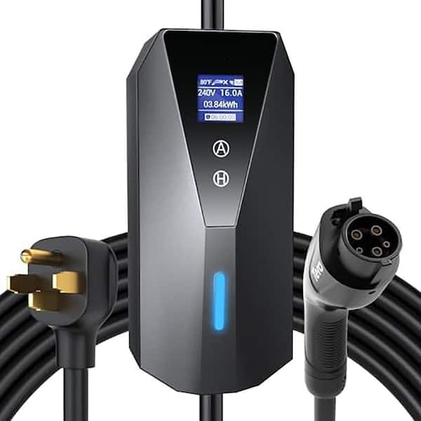VEVOR Level 2 EV Charger 8 to 16 Amp Electric Vehicle Charger with 28 ...