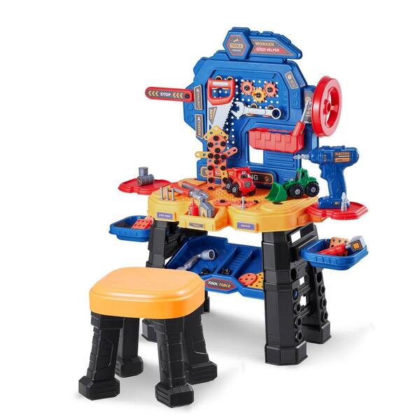 VEVOR Kids Workbench,181-Pieces, Kids Tool Bench with Realistic Tools ...