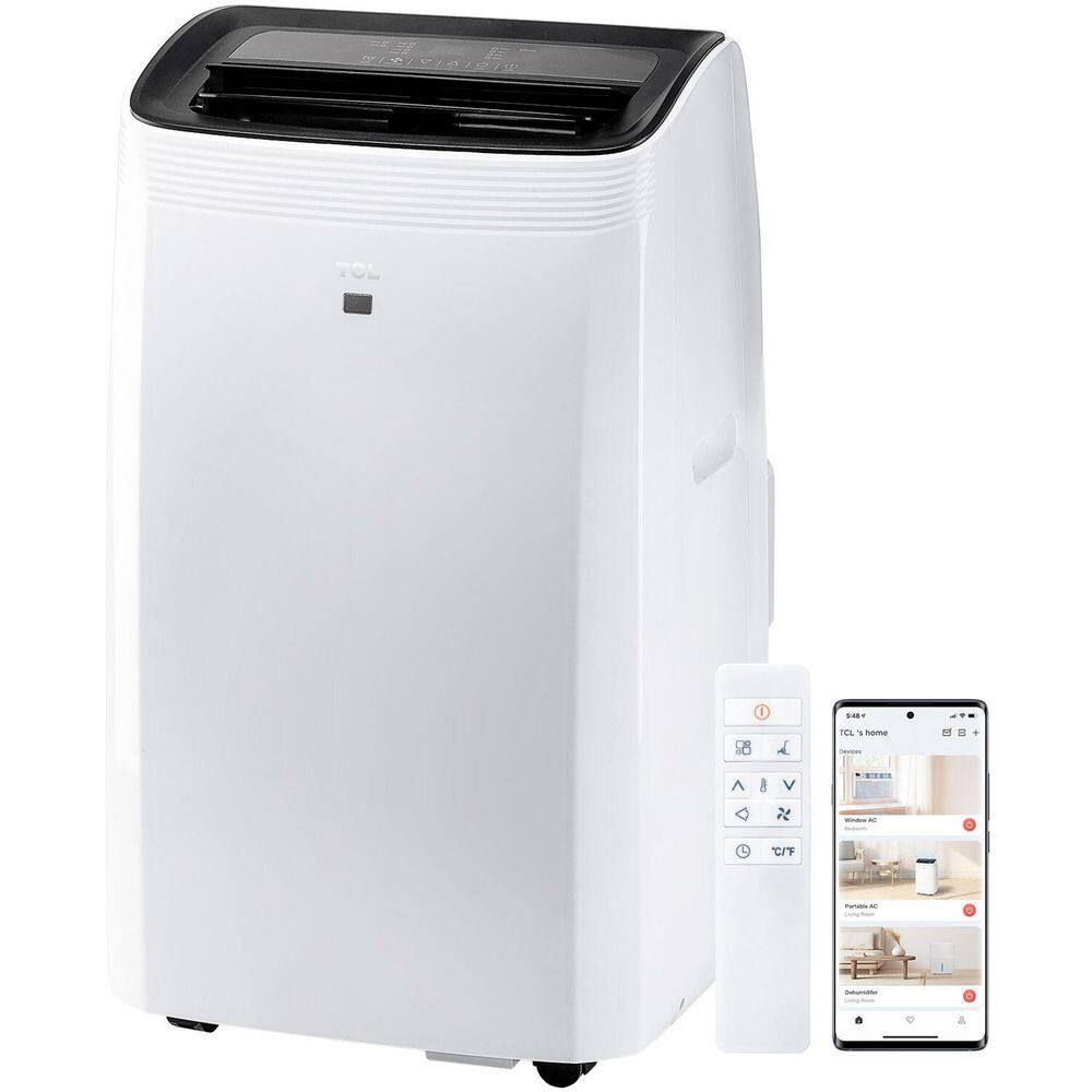 TCL 8,000 (DOE) BTU Smart Portable Air Conditioner, H8P36W, Cools 350 ...