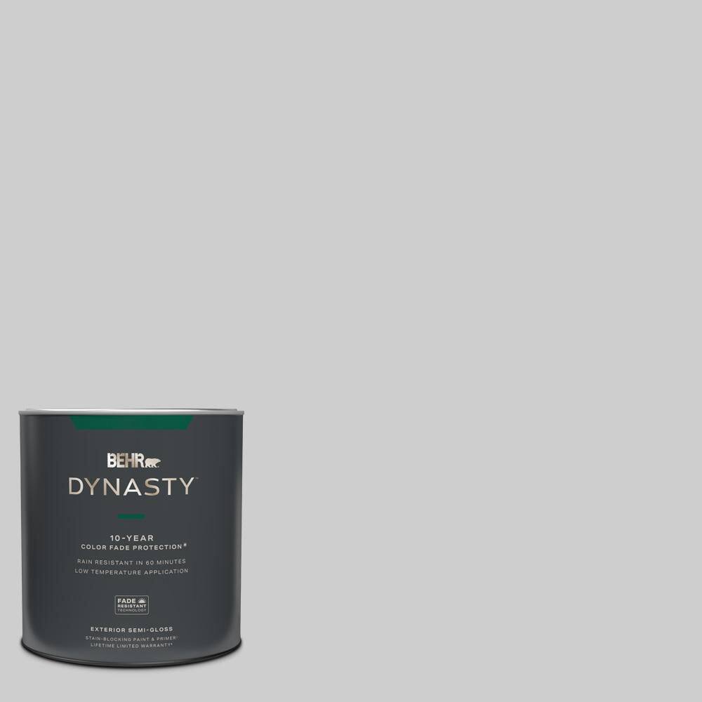 BEHR DYNASTY 1 qt. #770E-2 Silver Screen color Semi-Gloss Exterior ...