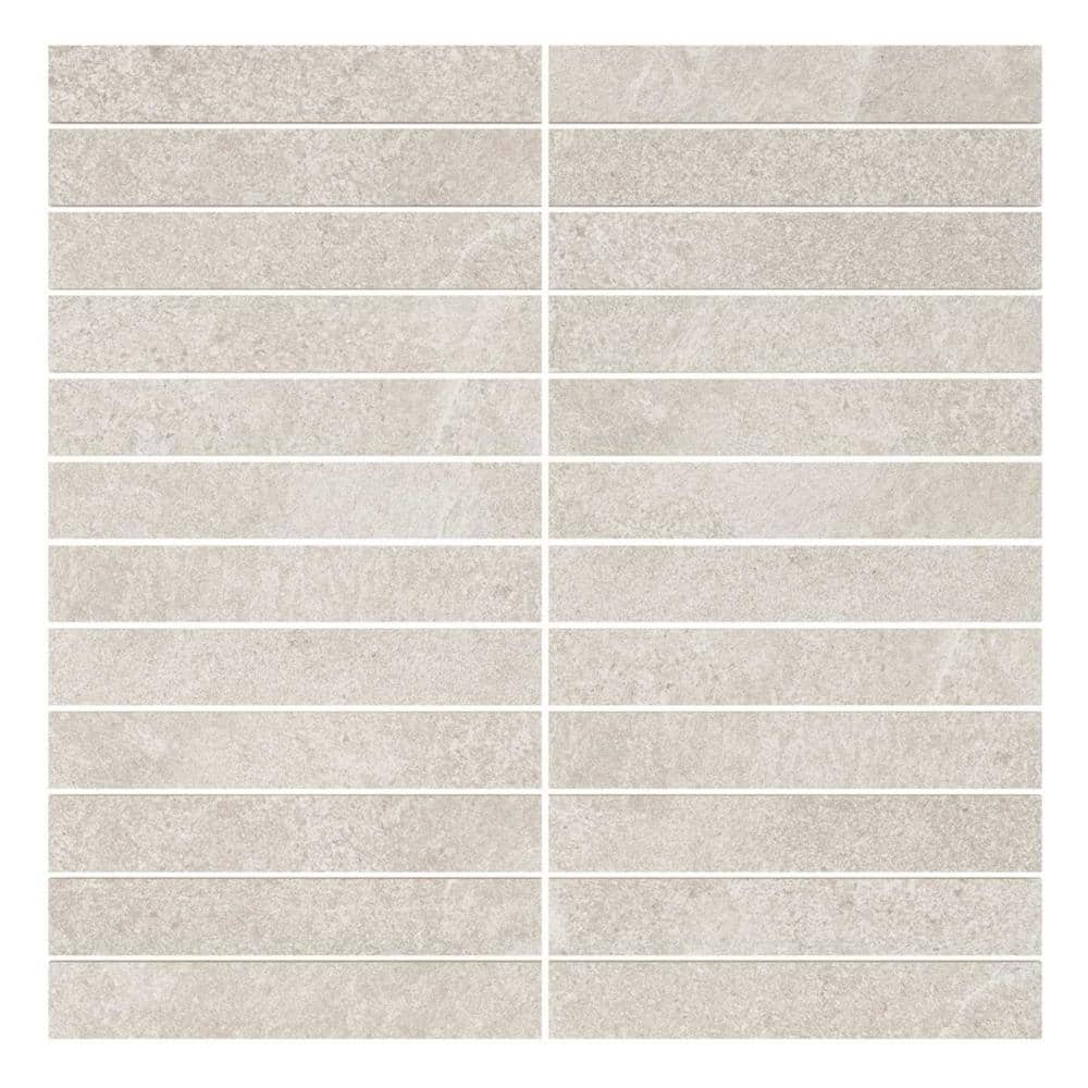Ivy Hill Tile Monolith Linen White 3.93 in. x 0.35 in. Stacked Matte ...