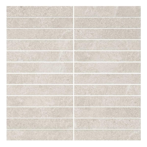 Ivy Hill Tile Monolith Linen White 3.93 in. x 0.35 in. Stacked Matte ...