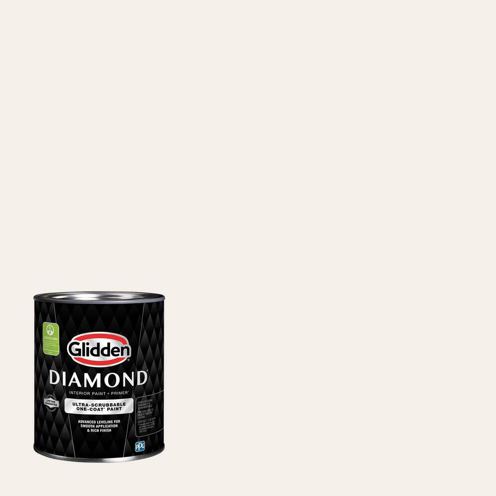 Glidden Diamond 1 qt. PPG0998-1 Cotton Tail Eggshell Interior Paint ...
