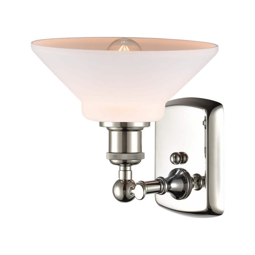 Innovations Orwell 1-Light Matte White Wall Sconce with White Glass ...