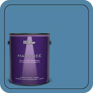 BEHR PREMIUM PLUS 1 gal. #M500-4 Hemisphere Satin Enamel Exterior Paint ...