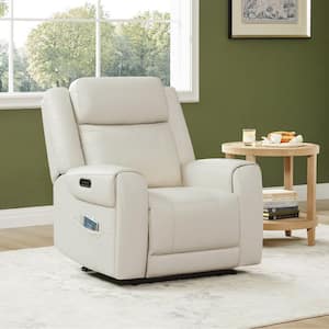 Spruce & Spring Crius Cream Fabric Lift Assist Power Recliner with ...
