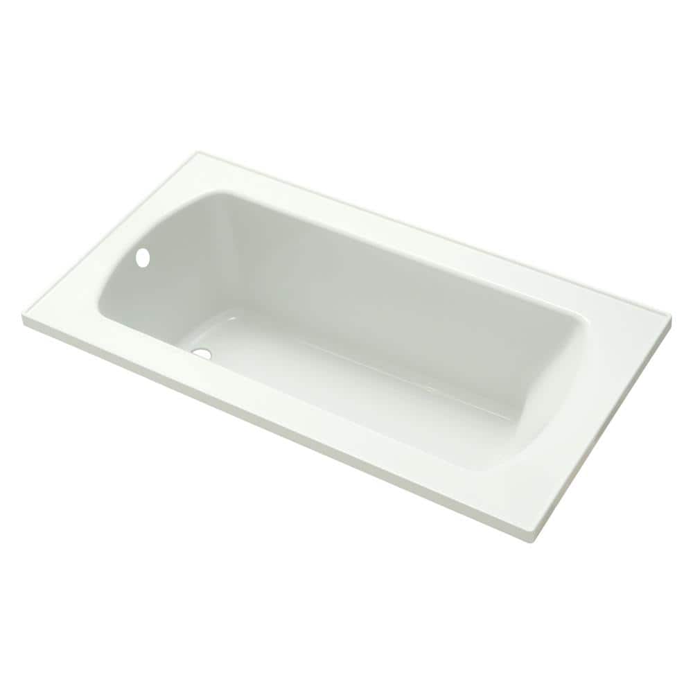 Sterling Lawson 60.25 in. x 32 in. Rectangular Soaking Bathtub with ...