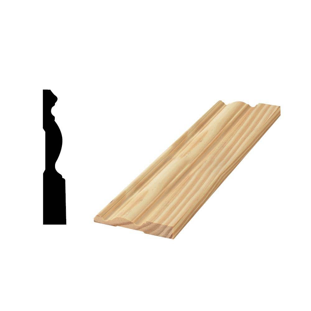 Woodgrain Millwork WM B322 9/16 in. x 3-1/4 in. Solid Pine Base Molding ... Woodgrain Millwork WM B322 9/16 in. x 3-1/4 in. Solid Pine Base Molding ...
