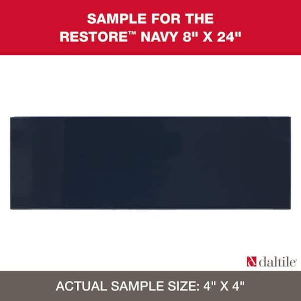 Daltile Restore Navy 4 in. x 4 in. Glazed Ceramic Sample Tile ...