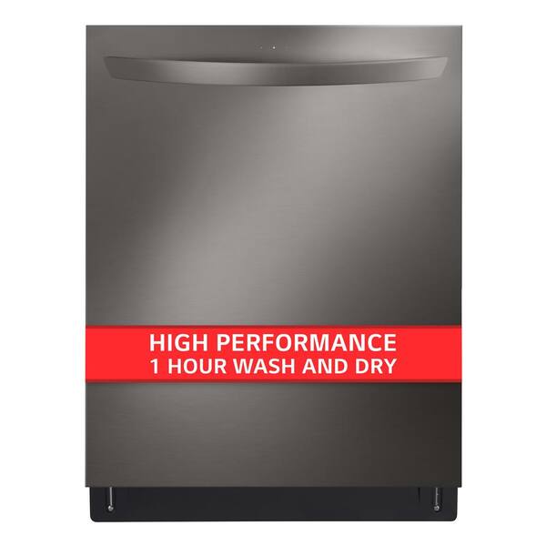 LG 24 in. in PrintProof Black Stainless Steel Top Control Smart ...