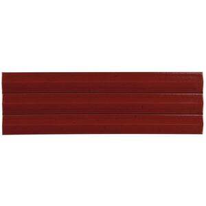 Ivy Hill Tile Apex Ruby Red 5 in. x 0.66 in. Polished Porcelain Wall ...