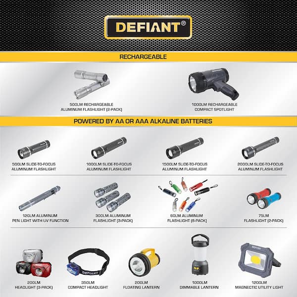 Defiant 1000 Lumen Dimmable Weatherproof LED Lantern 90837 - The Home Depot