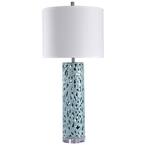 StyleCraft 36 in. Black/Silver Table Lamp with Black Styrene Shade ...