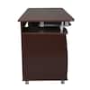 TECHNI MOBILI 48 in. Rectangular Chocolate 3 Drawer Computer Desk with ...