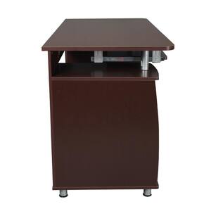 TECHNI MOBILI 48 in. Rectangular Chocolate 3 Drawer Computer Desk with ...