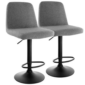 VECELO Swivel Adjustable Bar Stools with Back for Kitchen Counter ...