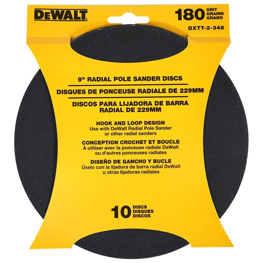 DEWALT 9 in. 180-Grit Sanding Disk (10-Pack) DXTT-2-348 - The Home Depot