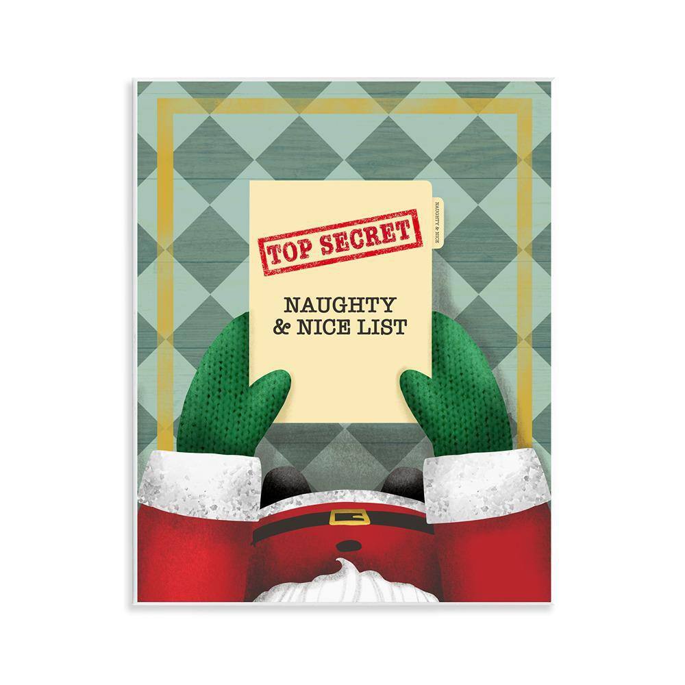 Stupell Industries Top Secret Santa List by Jilly Jack Designs Unframed ...