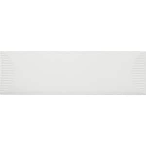 Daltile Stencil White 4 in. x 12 in. Glazed Porcelain Flat Floor and ...