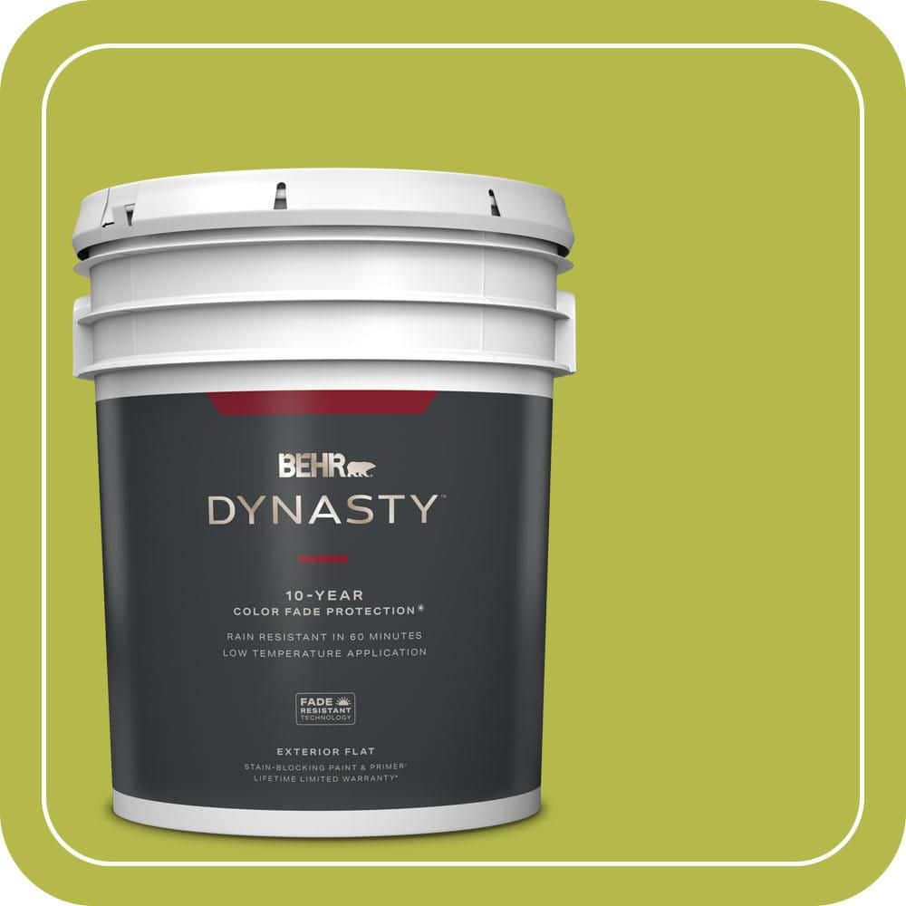 BEHR DYNASTY 5 gal. #400B-6 Japanese Fern Flat Exterior Stain-Blocking ...