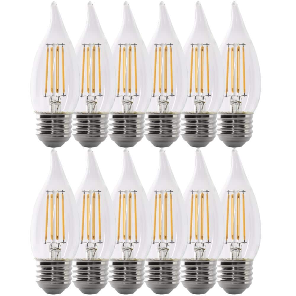 Feit Electric 60-Watt Equivalent BA10 E26 Medium Dimmable Filament CEC ...