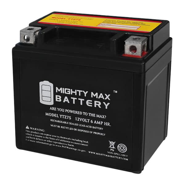 MIGHTY MAX BATTERY YTZ7S 12V 6AH Battery for Honda 50 NPS50, S Ruckus ...