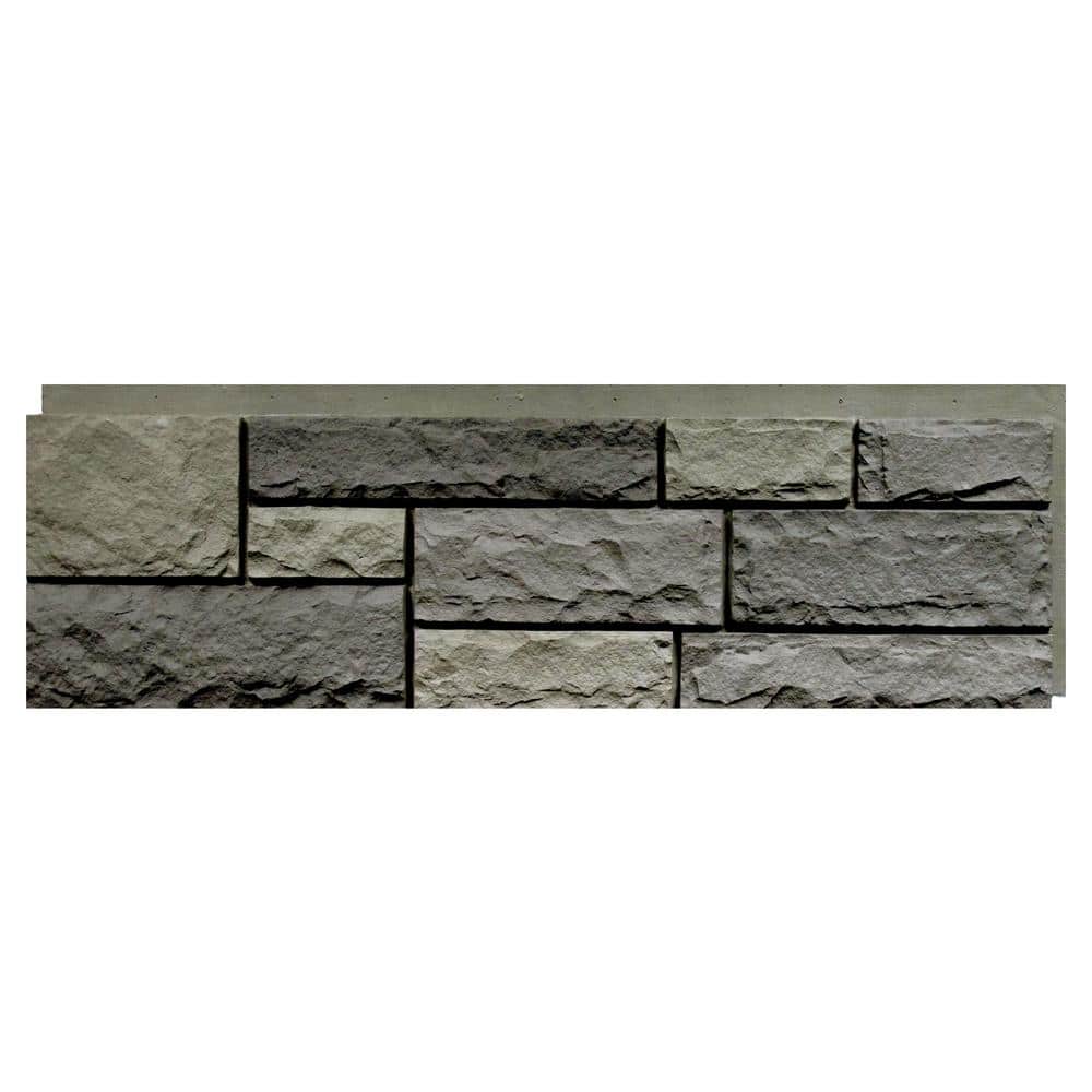 NextStone Random Rock Mountain Shadow 15.5 in. x 48 in. Faux Stone ...