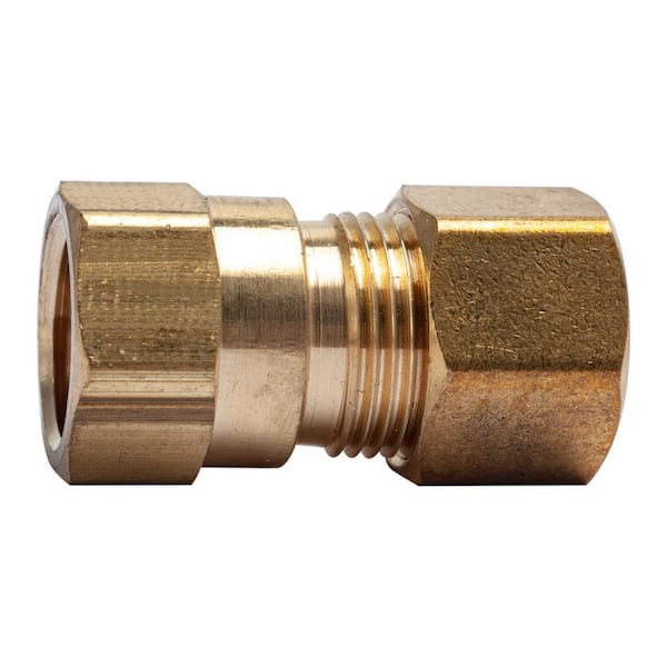 LTWFITTING 3/8 in. FIP x 1/4 in. FIP Brass Pipe Reducing Coupling ...