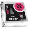 PROTARP 20 ft. x 20 ft. White 22 Mil Heavy Duty Polyethylene Tarp ...