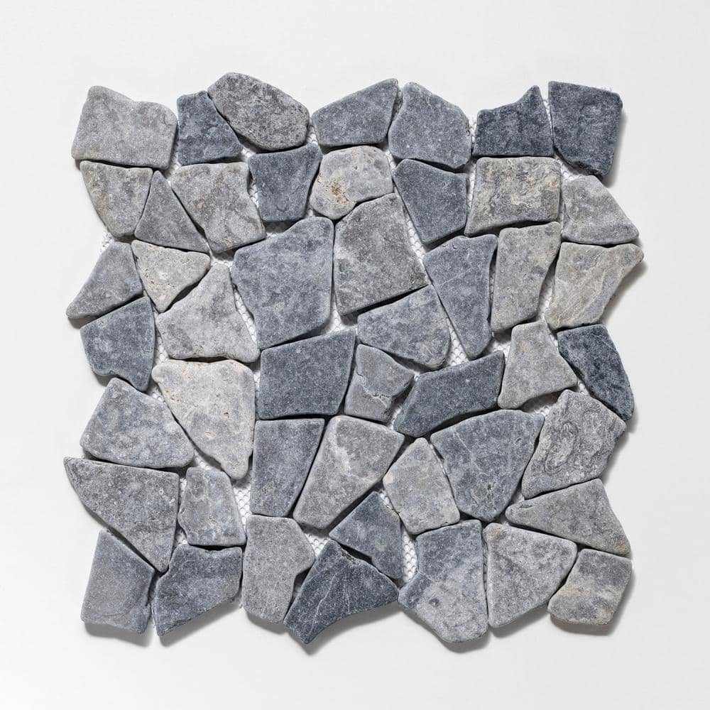 CRUZ BAY STUDIO Fit Tile Grey 11 in. x 11 in. x 9.5 mm Indonesian ...