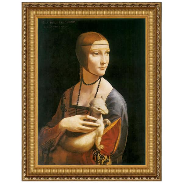 Design Toscano Lady with an Ermine, 1490 by Leonardo da Vinci Framed ...