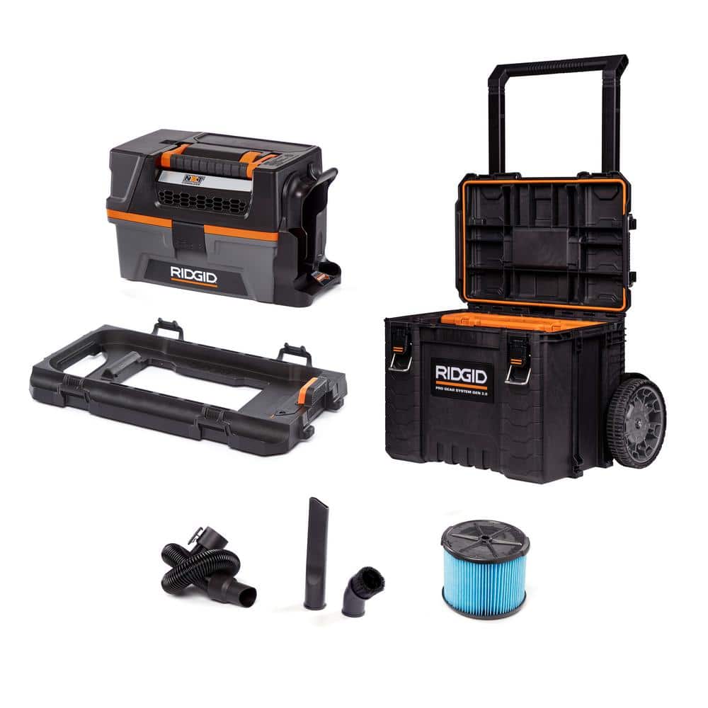 RIDGID 3 Gal. 18V Cordless NXT Shop Vacuum Wet Dry Vac (Tool Only) with ...