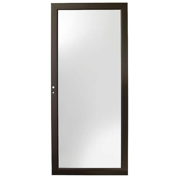 Andersen 36 in. x 80 in. 4000 Series Bronze Left Hand Full View Aluminum Storm Door HD4FEL36BZ ...