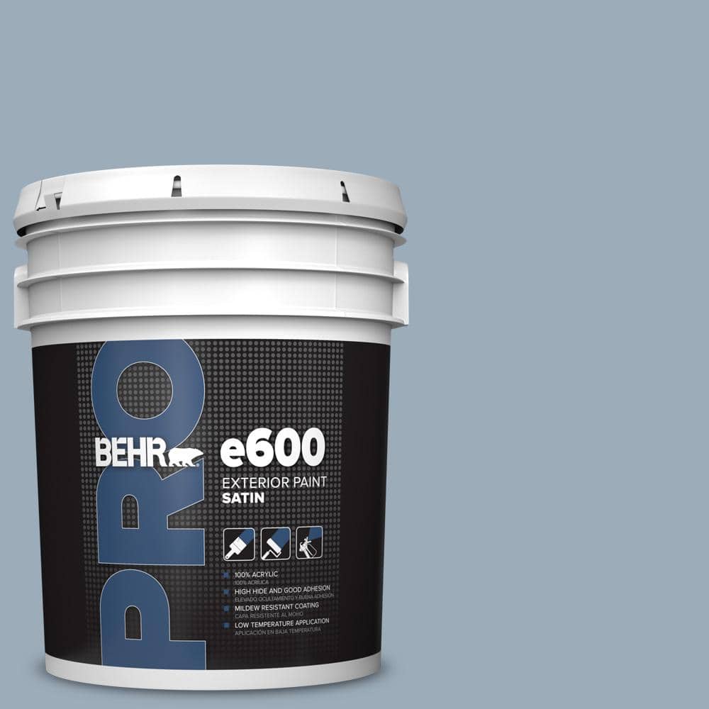 BEHR PRO 5 gal. #570F-4 Blue Willow Satin Exterior Paint PR64005 - The ...
