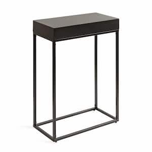 Kate and Laurel Dahl 16 in. Black Rectangle Solid Wood End Table 230067 ...
