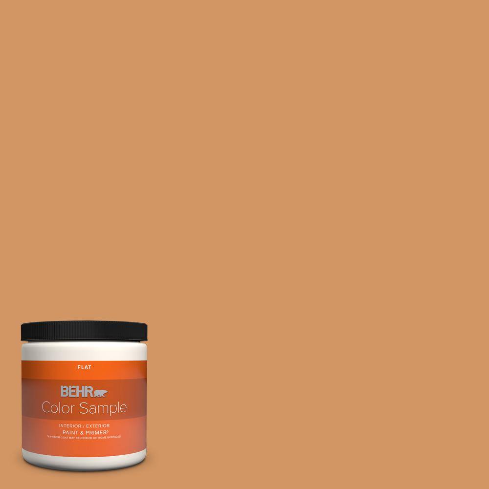 BEHR PREMIUM PLUS 8 oz. #280D-5 Glazed Pecan Flat Interior/Exterior ...