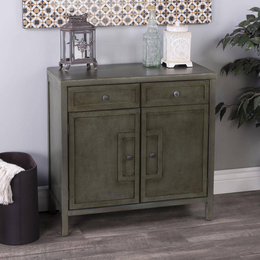 HomeRoots Charlie Green Wood 31 in. Sideboard with Drawers 2000389741 ...