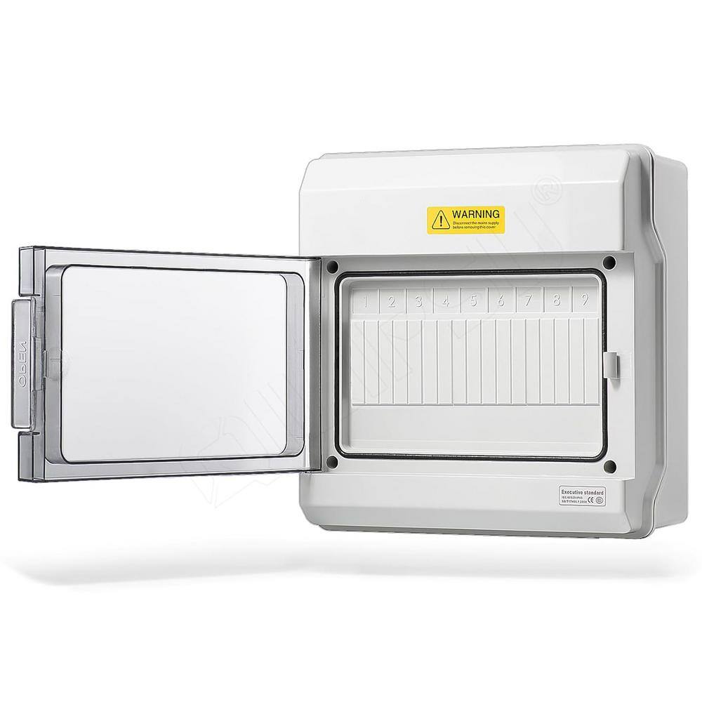 Lukyamzn 9 Way Outdoor Breaker Box IP65 ABS Plastic Din Rail Power ...