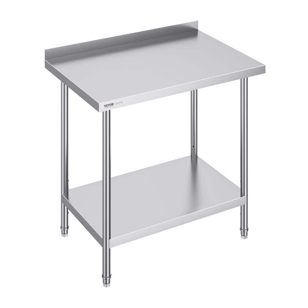 VEVOR Stainless Steel Prep Table 36 x 24 x 35 in. Heavy Duty Metal ...