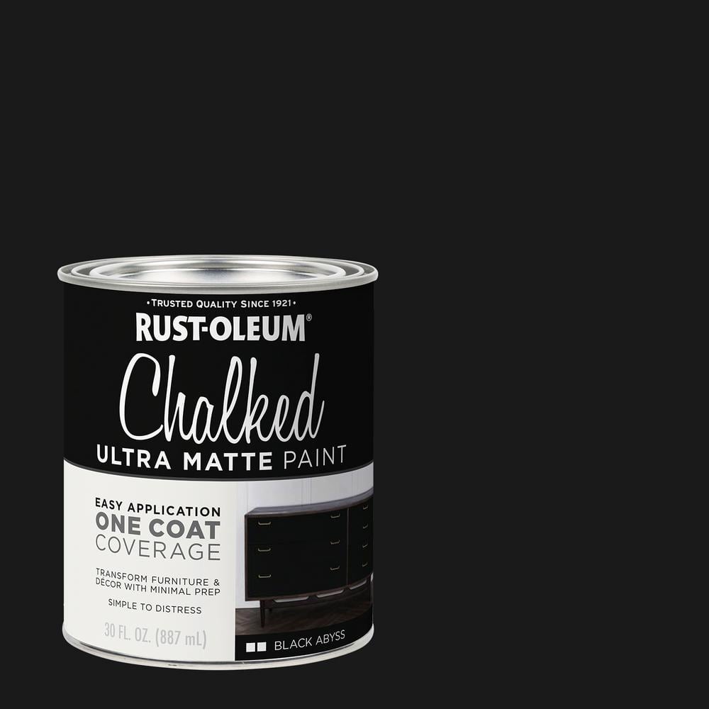 Rust-Oleum 30 oz. Chalked Black Abyss Ultra Matte Interior Paint (Case ...
