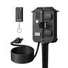 DEWENWILS Outdoor Photocell Dusk to Dawn Power Stake Timer Waterproof ...