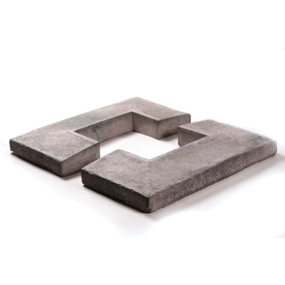 ClipStone Grey Peaked Split Column CapStone 18 in. x 18 in. for 8x8 ...