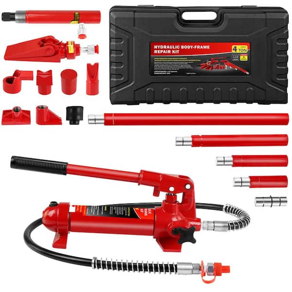 Karl home 10 Ton Portable Power Kit Hydraulic Jack Ram Autobody Frame ...
