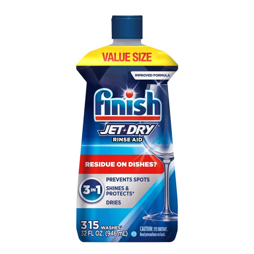 Finish 32 oz. Jet-Dry Dishwasher Rinse Aid and Drying Agent (3-Pack ...