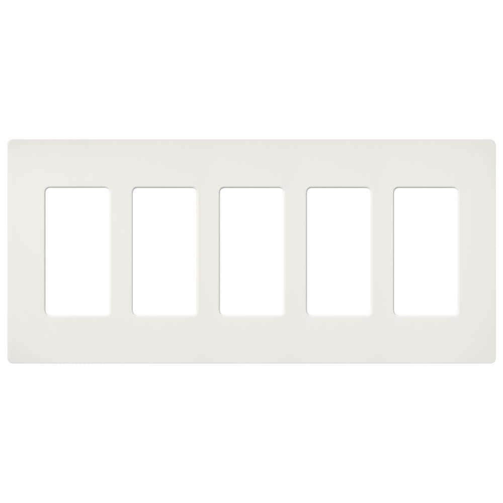 Lutron Claro 5 Gang Wall Plate for Decorator/Rocker Switches, Satin ...